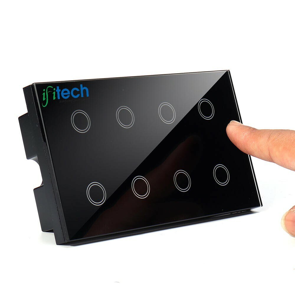 IFITech Smart Live - 8 Gang Wall Switch - Black